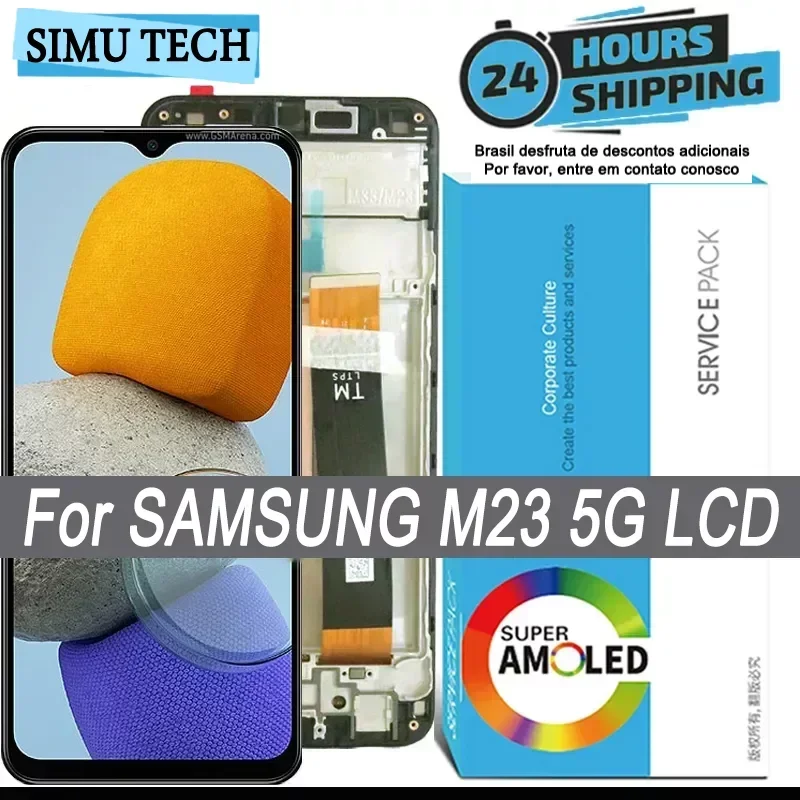 100-Tested-Display-with-frame-for-SAMSUNG-M23-5G-6-6-SM-M236B-SM-M236B ...