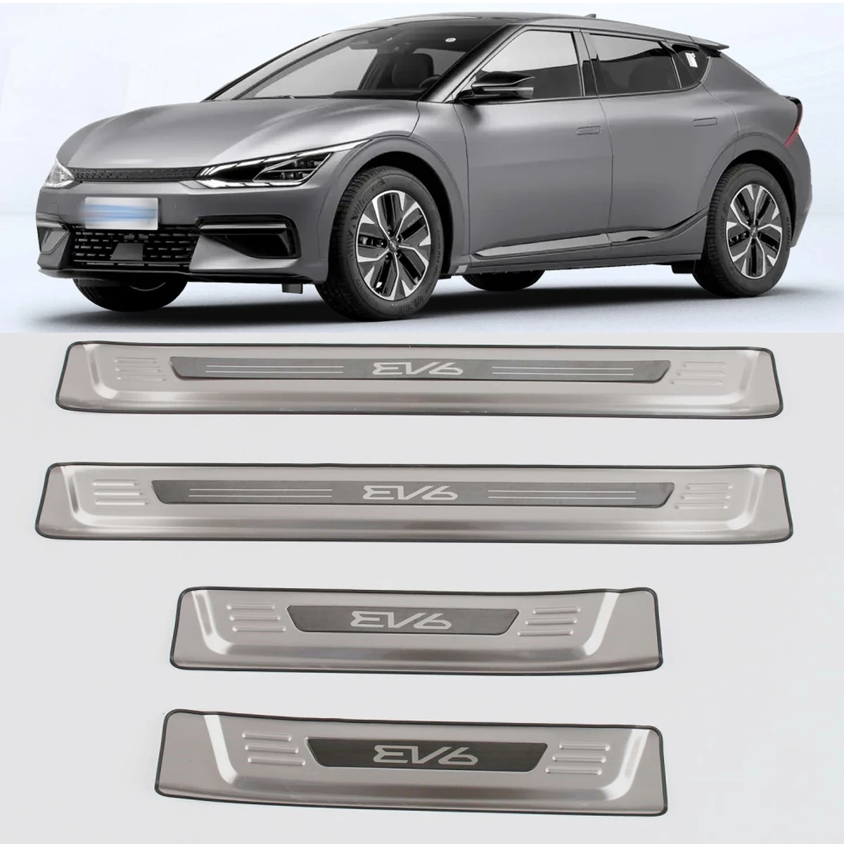 Car-Styling-For-Kia-EV6-4PCS-Stainless-Steel-Door-Sill-Plate-Auto ...