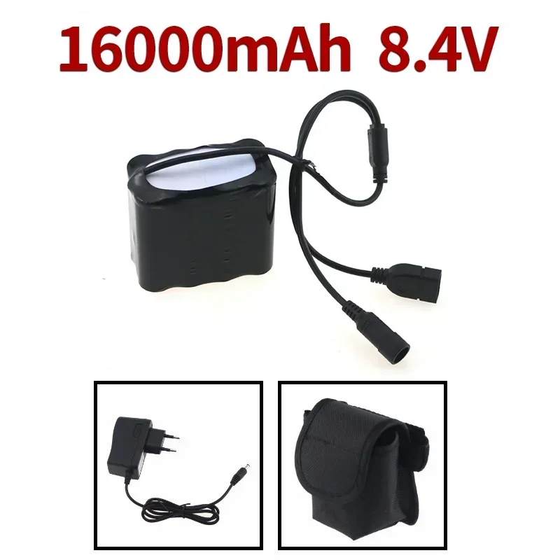 16000mAh-8-4V-18650-Battery-Pack-Bike-Light-Battery-6-18650-Lithium-Ion ...