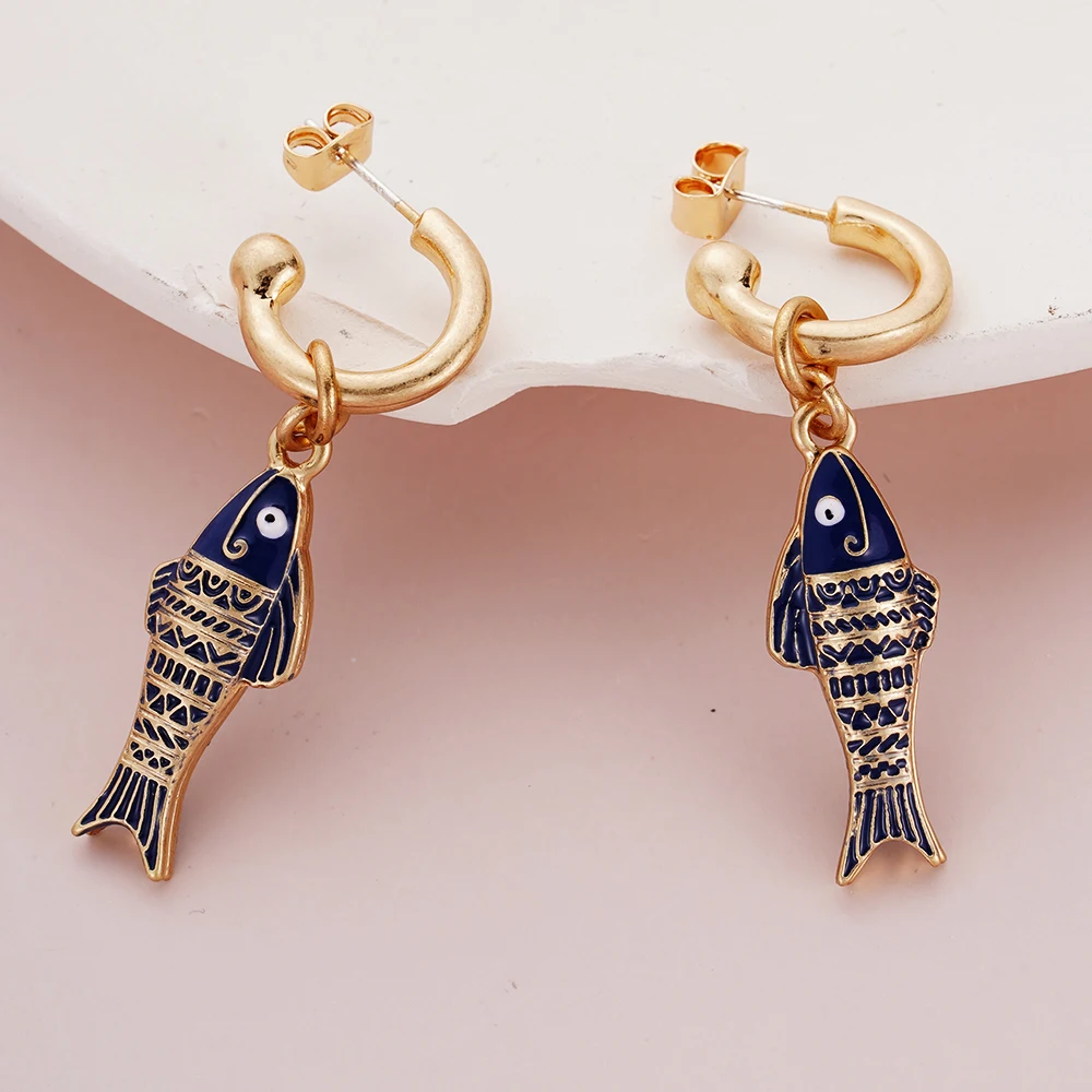 Blue-Fishes-Flamenco-Earrings-2024-Fishing-Pendant-Acesssories-Tous ...