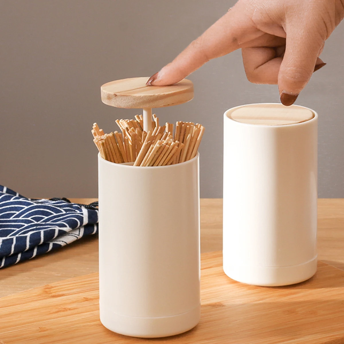 Dual-Use-Toothpick-e-Cotonete-Titular-Ador-vel-Prensagem-Autom-tica ...