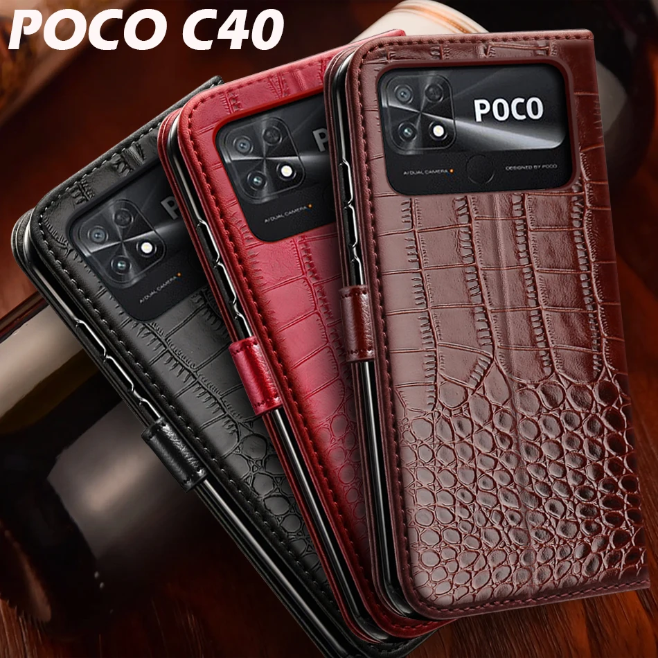 C40-Case-For-POCO-C40-Case-Leather-Wallet-Flip-Case-For-POCO-C40-Phone ...