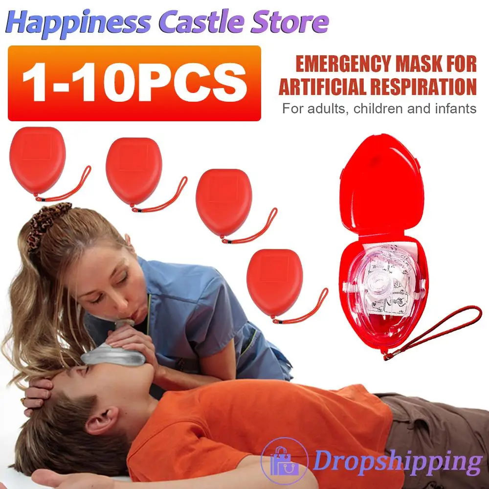 Emergency First Aid Mask Rescue CPR Mask Resuscitator One Way Valve CPR ...