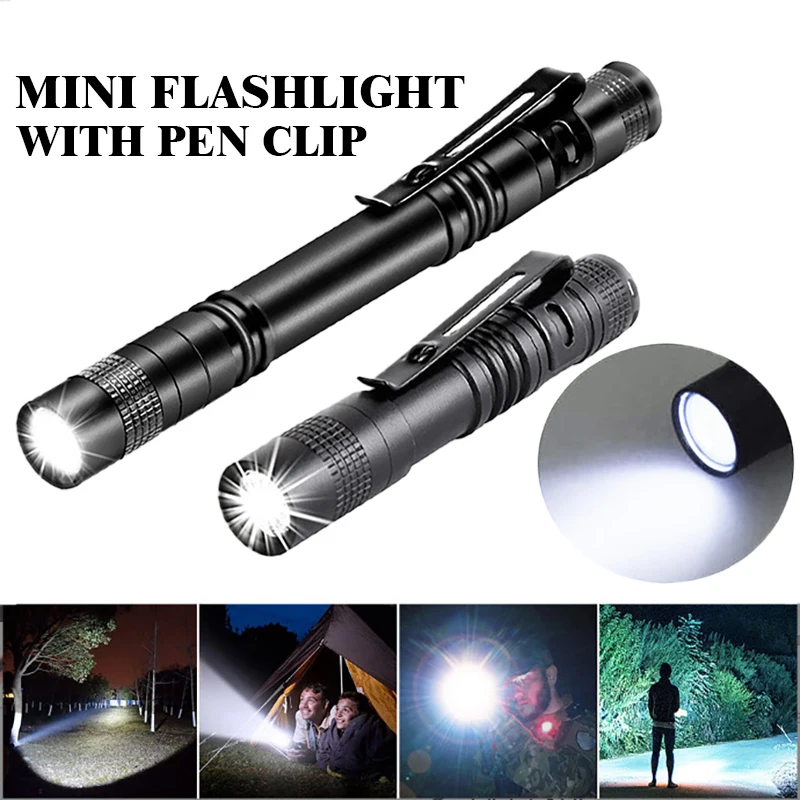 Mini-LED-Flashlight-Pocket-Pen-Light-Portable-1000-Lumens-Waterproof ...