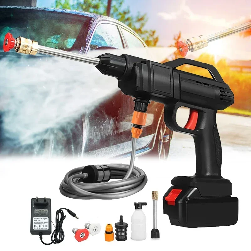 1500W-Cordless-High-Pressure-Cleaner-Washer-Spray-Water-Gun-Car-Wash ...