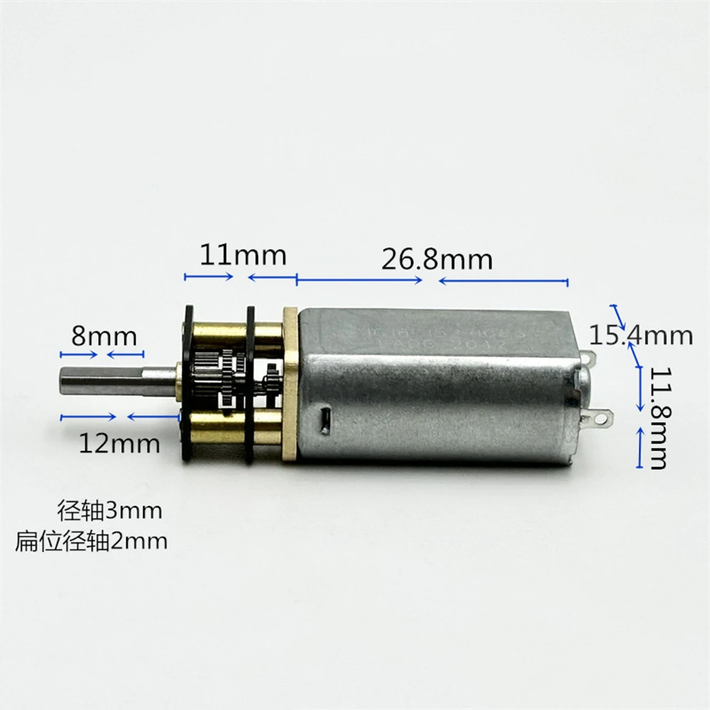 DC3V-12V-28RPM-118RPM-Slow-Speed-High-Torque-Full-Metal-Gearbox-050 ...