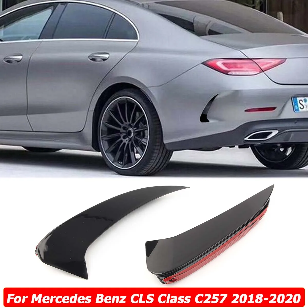 C257-Rear-Bumper-Canards-Side-Splitters-Frame-Trim-Sticker-For-Mercedes ...