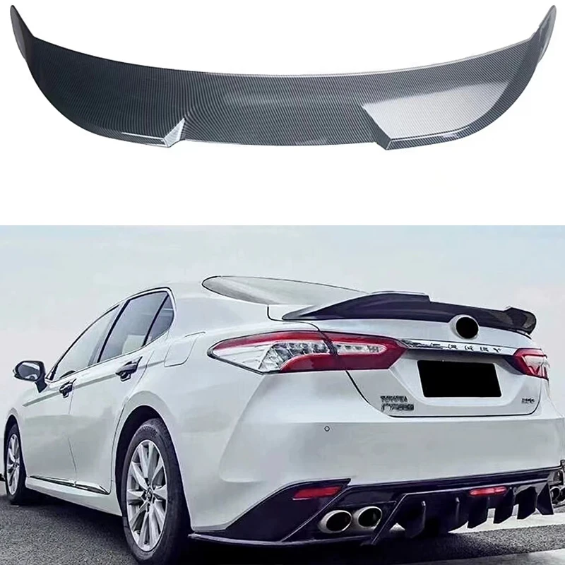 Suitable-for-Toyota-Camry-rear-trunk-lid-spoiler-wing-ABS-carbon-black ...