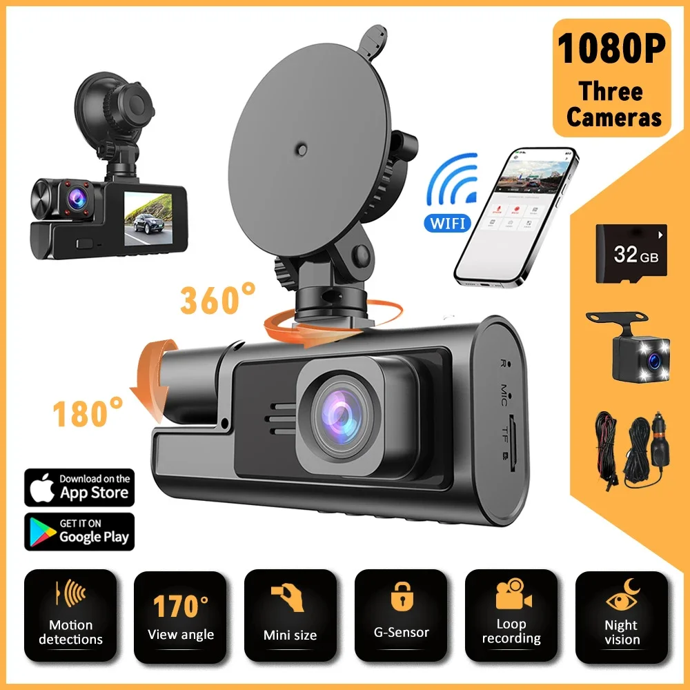 Dash Car Camera 1080P Dash Camera Night Vision 24H Parking Recording G ...