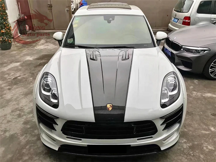 Hot pressed dry carbon fiber front hood for Porsche Macan/Turbo/GTS ...