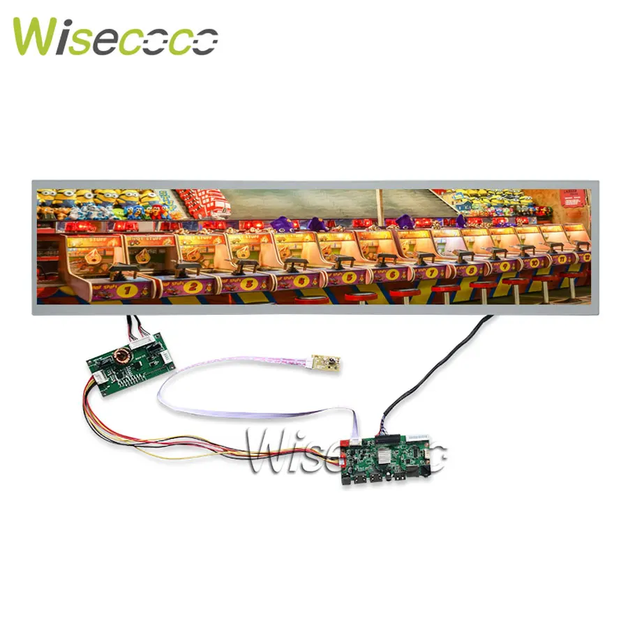 Wisecoco 28 Inch Stretched Bar Lcd Ultra Wide Supermarket Shelf Edge ...