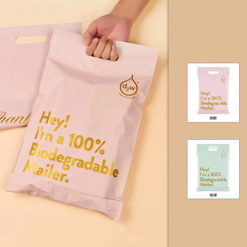50PCS Matte Portable D2W Eco-friendly Biodegradable Bag Poly Mailer T ...