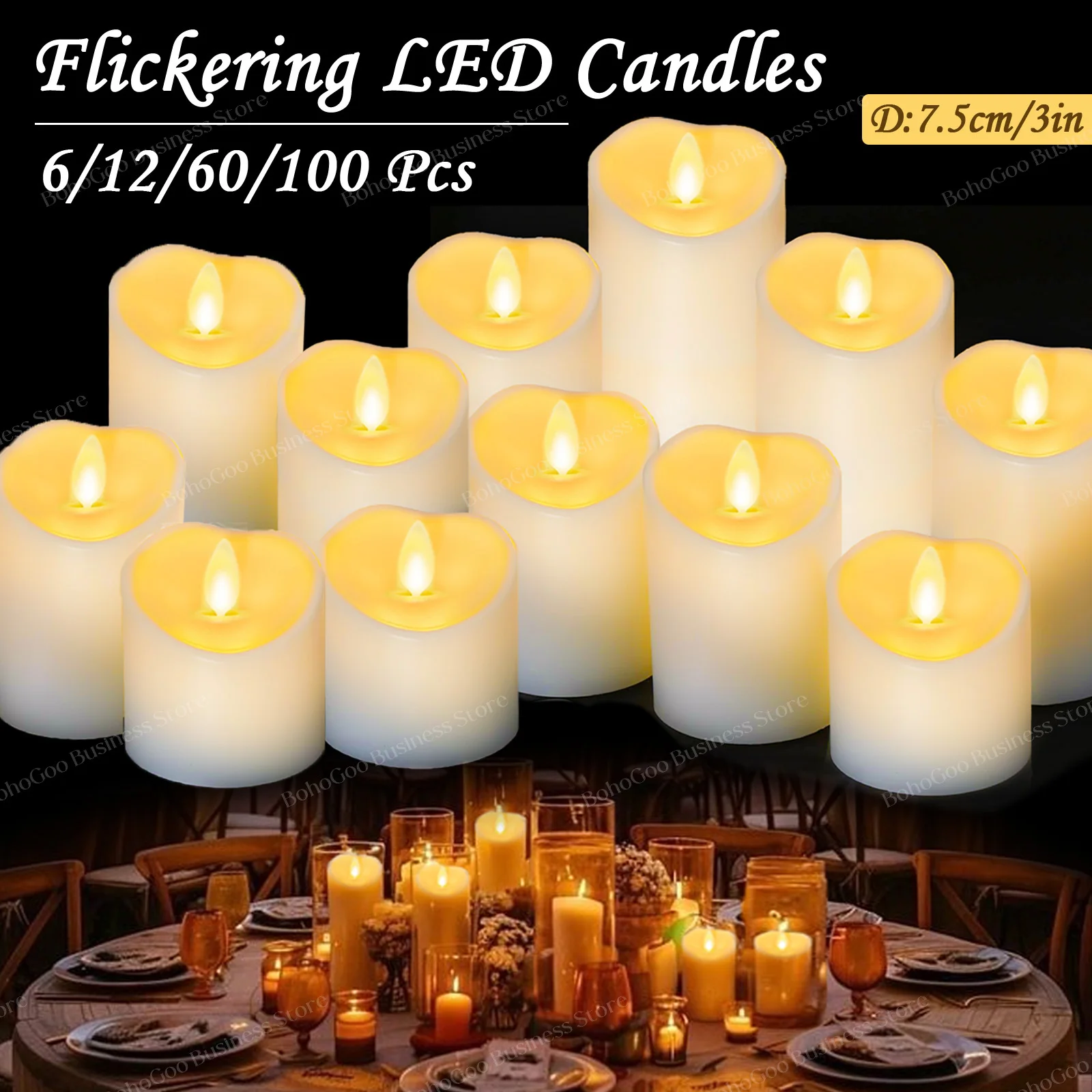 100-6Pcs-LED-Candles-D-7-5cm-Flickering-Flameless-Candles-Wedding ...