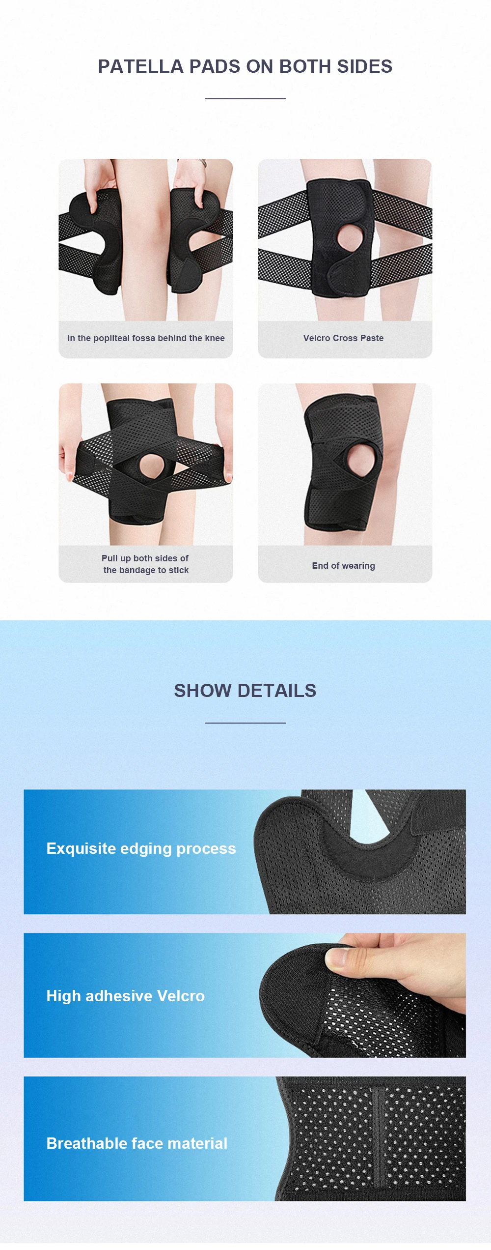 Protège-genou,Genouillères avec stabilisateurs latéraux, genouillère ...