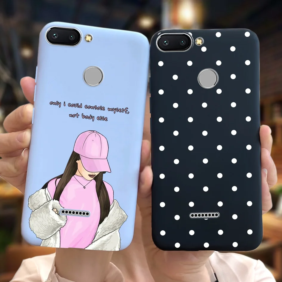 For Xiaomi Redmi 6 Case Fashion Pretty Girls Painted Shockproof ...