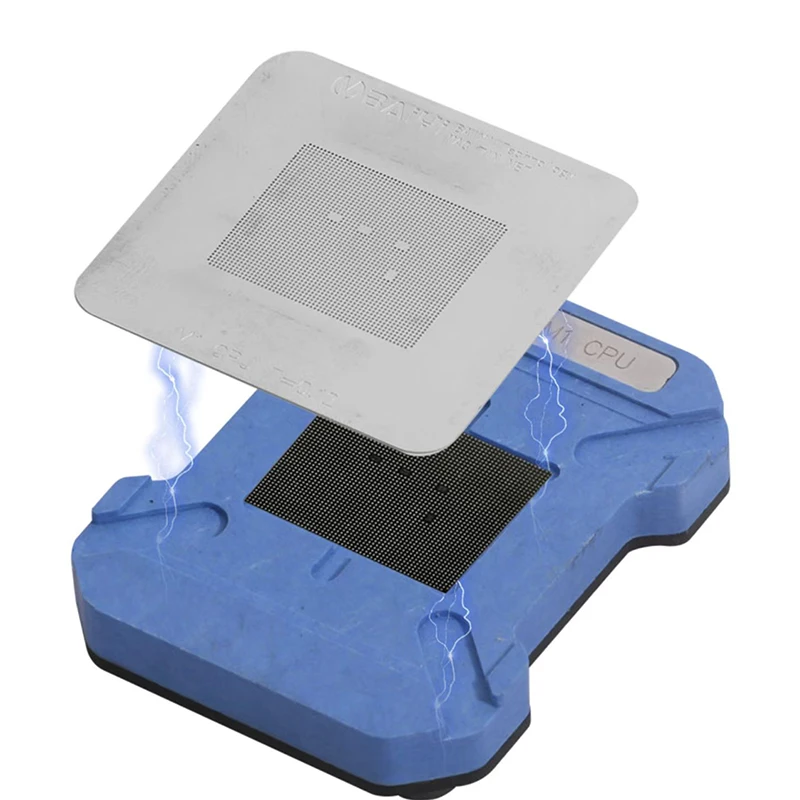 M1-CPU-Reballing-Jig-With-Stencil-And-Non-Slip-Base-Precision-Grooving ...