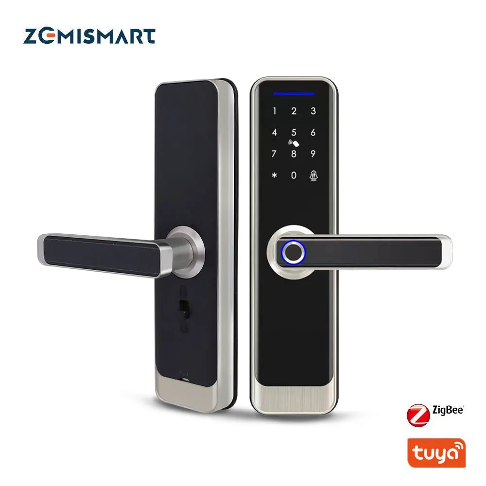 Zemismart-Tuya-Zigbee-Smart-Fingerprint-Door-Lock-IC-Card-Key-Password ...