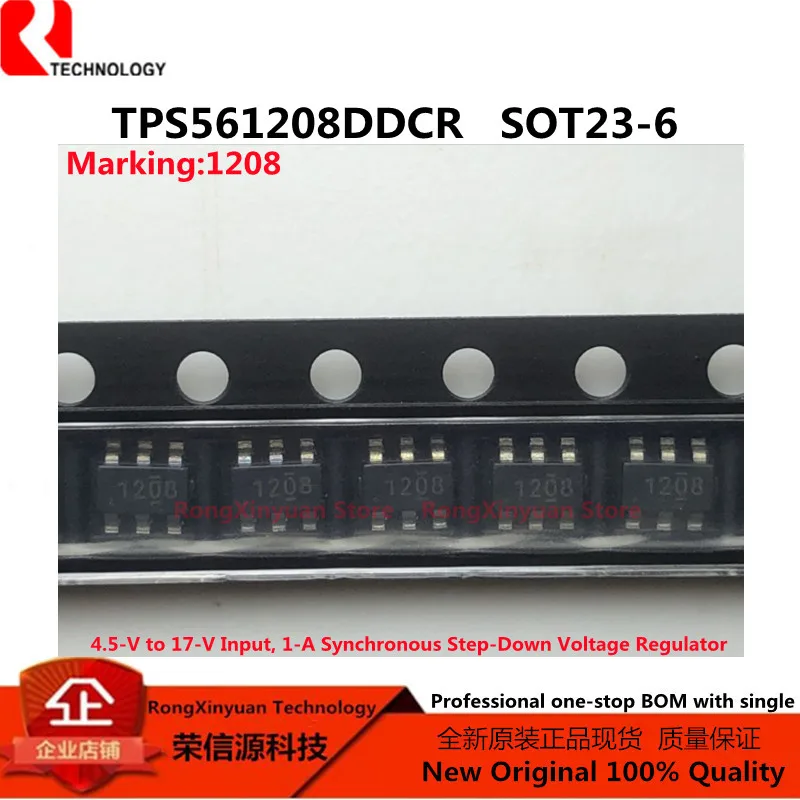 TPS561208DDCR 1208 SOT23 6 TPS561208 4.5 V 입력, 1 A 동기 스텝 다운 전압 조정기 원래 ...