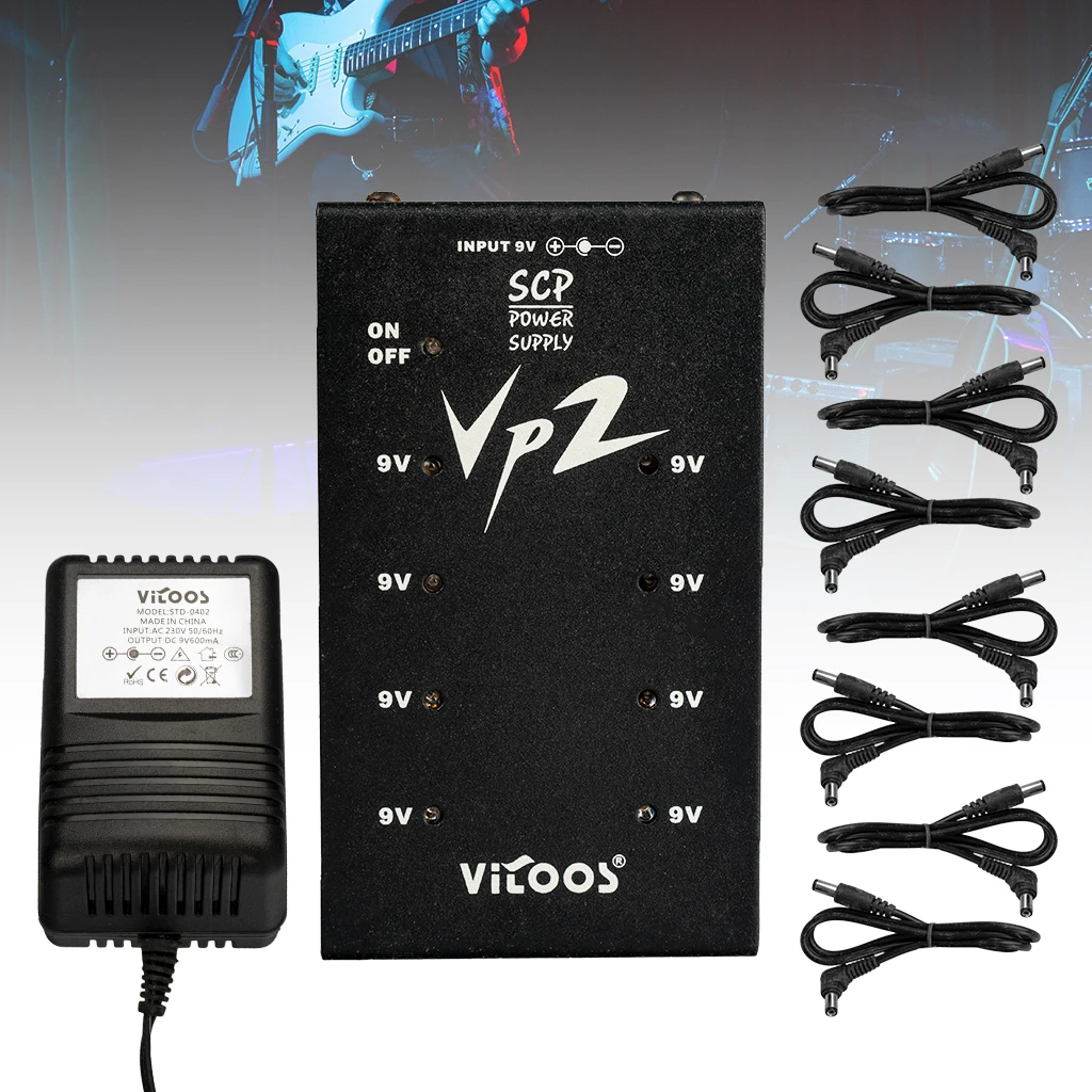 VITOOS Electric Guitar Pedal Mulit Power Supply VP2 Power Supply ...