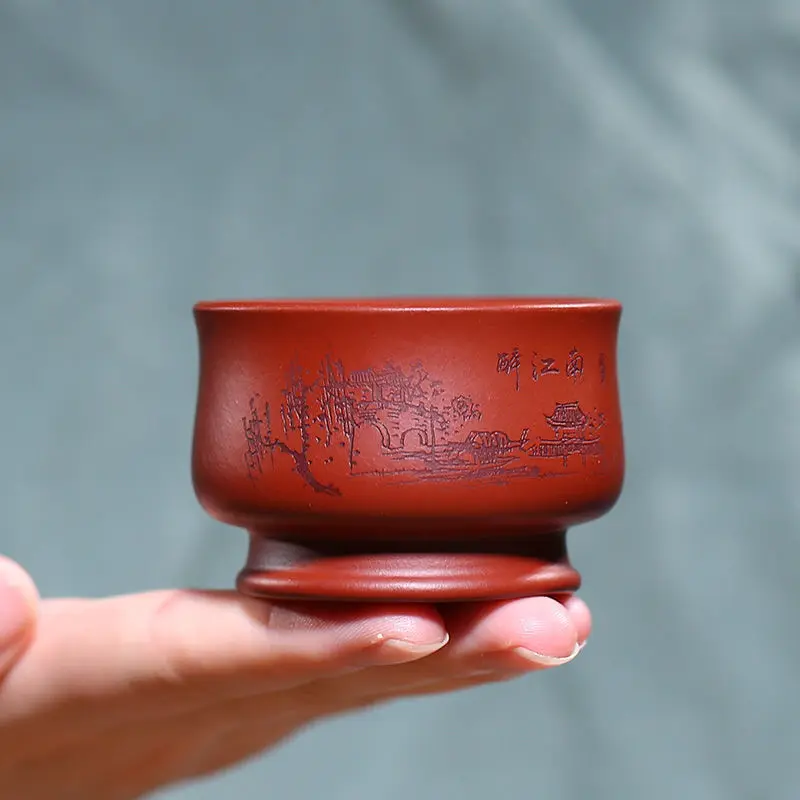 Yixing-Purple-Sand-Tea-Cup-Raw-ore-Dahongpao-Jiangnan-Cup-Pure-Hand ...
