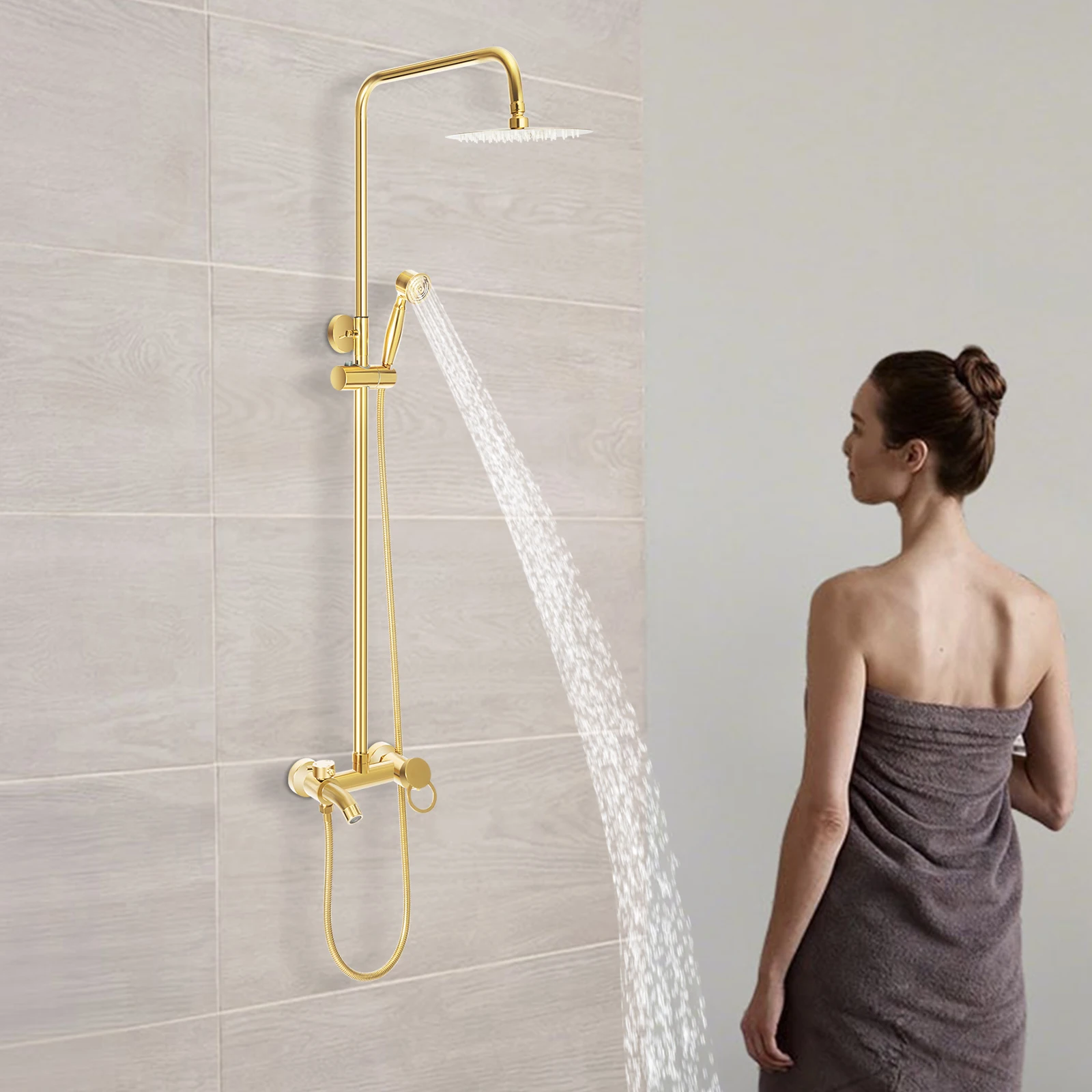 Shower Set Brass Stainless Steel Shower Fitting Complete Set Shower ...