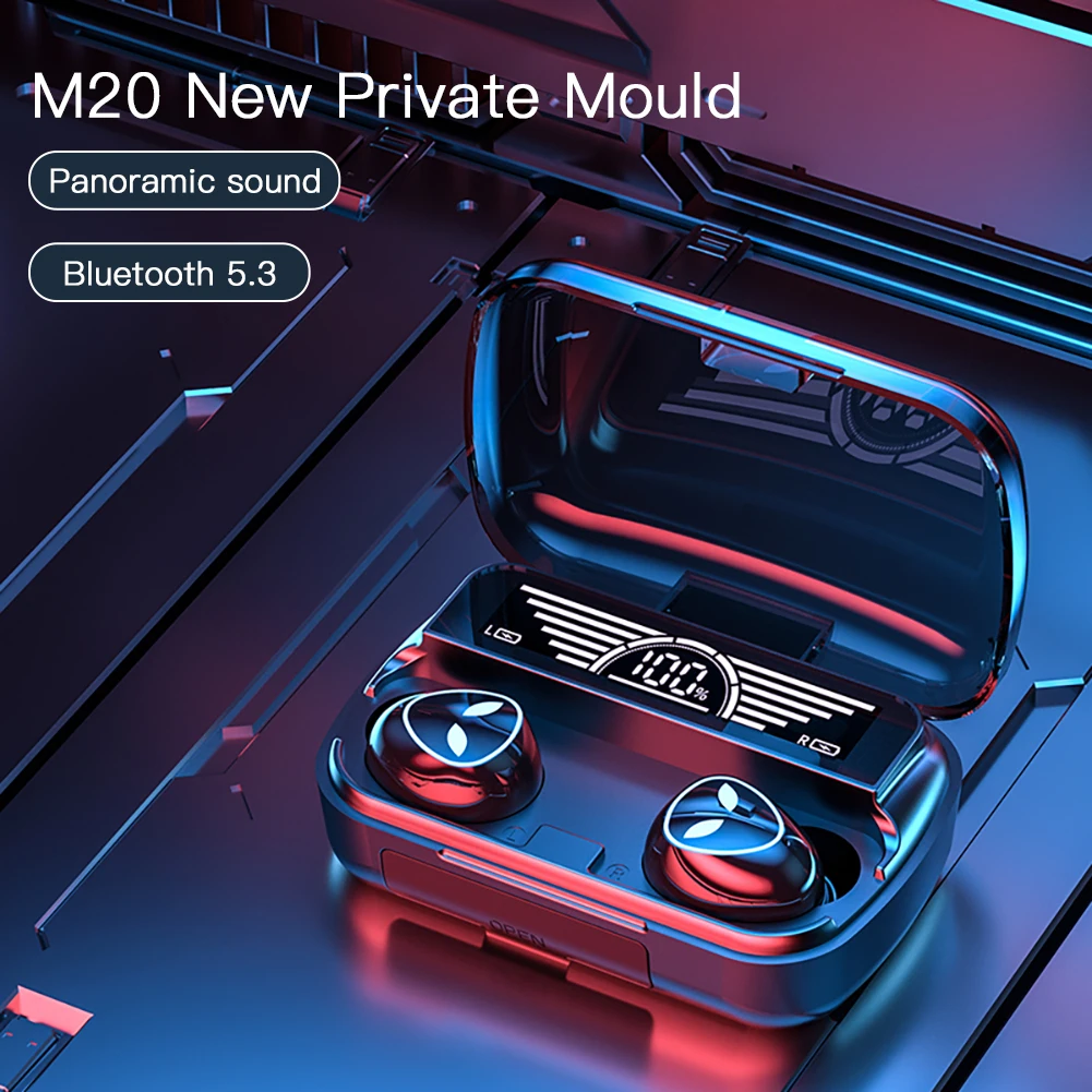 M20 TWS Wireless Earphone Touch Bluetooth compatible Earplugs In The Ear Stereo Sport Game ...