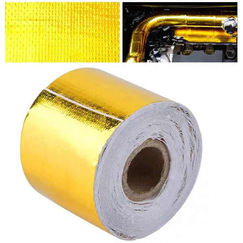 Heat Shield Tape Automotive Gold Heat Shielding Foil Tape Self Adhesive ...