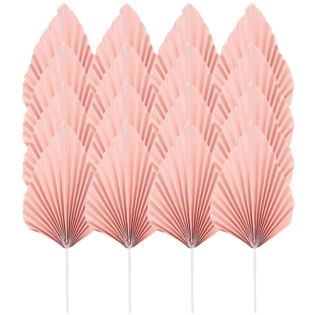 16-Pcs-Palm-Leaf-Insert-Party-Dessert-Topper-Ornament-Decorate-Toppers ...