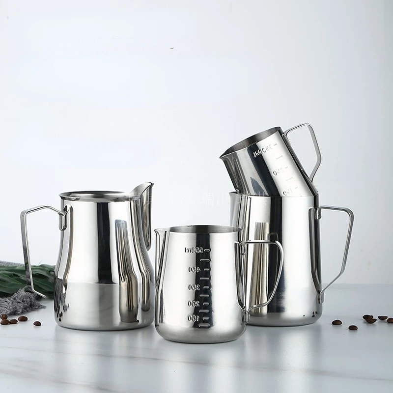 Coffee-Latte-Milk-Frothing-Jug-Milk-Frother-Pitcher-Stainless-Steel-Jug ...