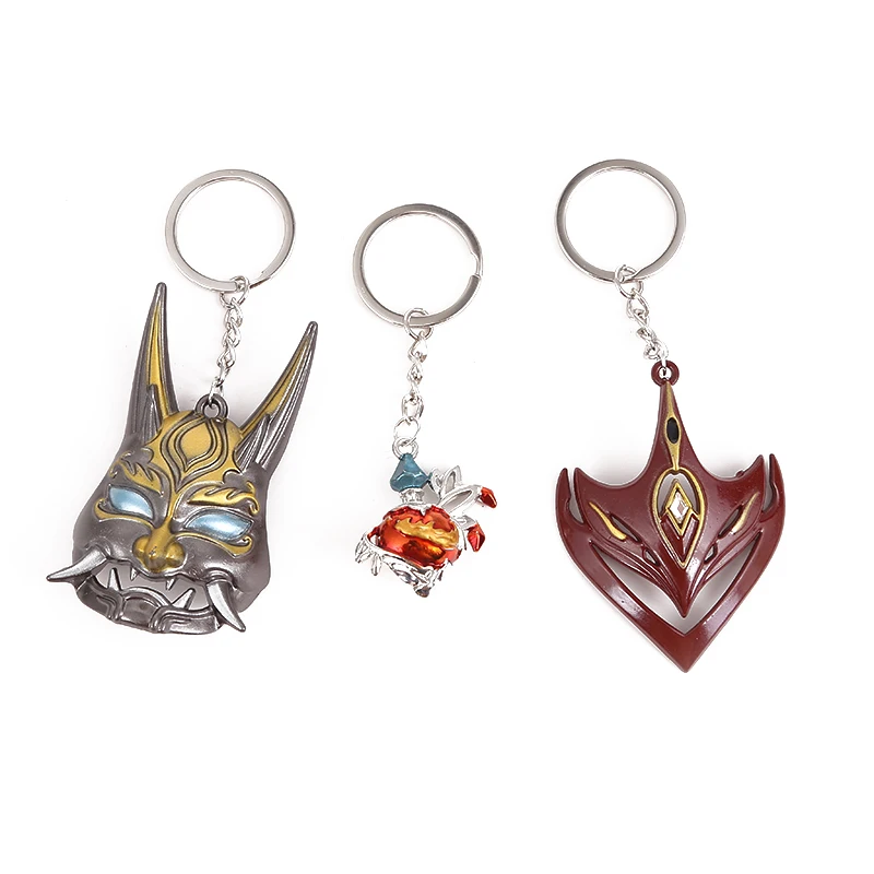 Game Genshin Impact Tartaglia Yasha Xiao Mask Keychain Fashion Witch's ...