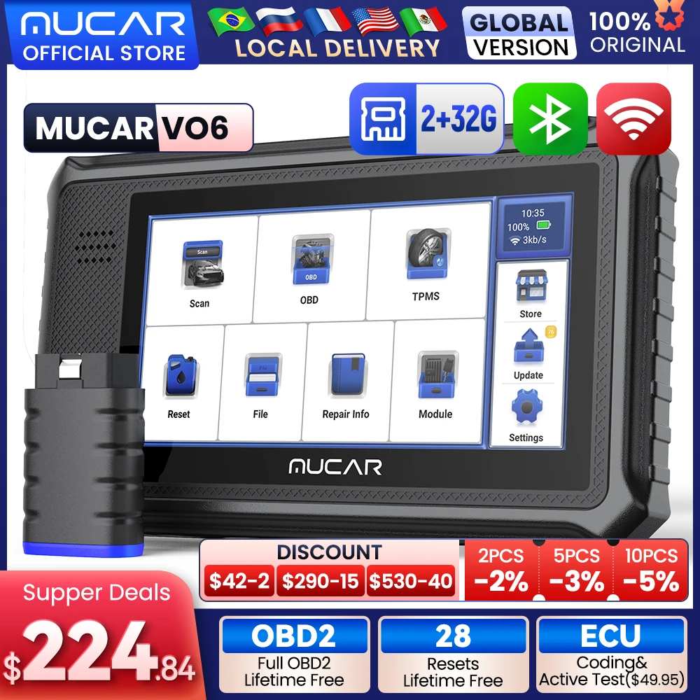MUCAR-VO6-Car-Diagnostic-Tools-Lifetime-Free-Global-Version-Full-System ...