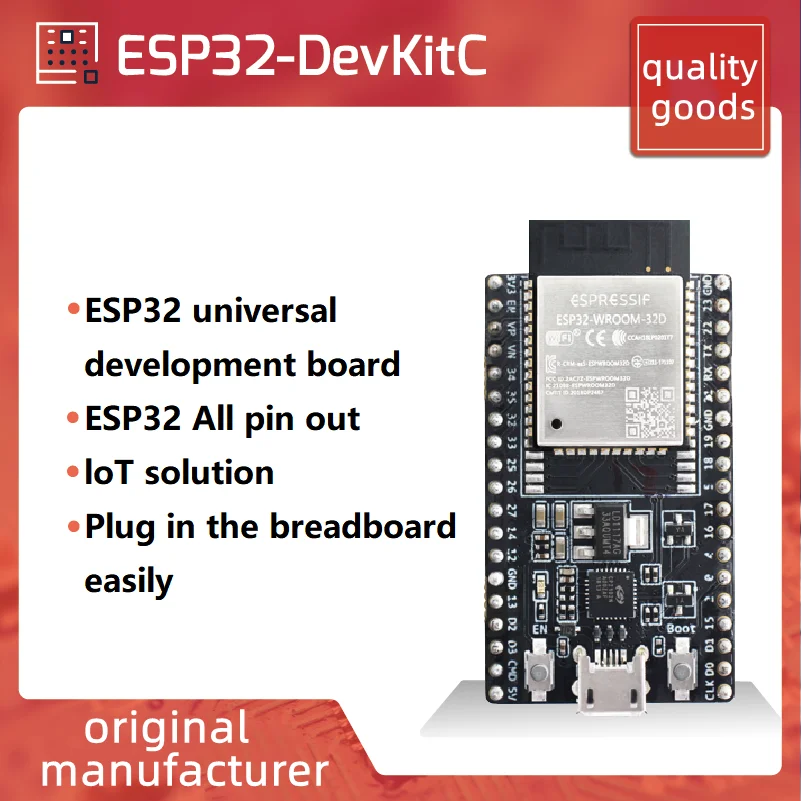 ESP32-DevKitC-Development-Board-ESP32-WROOM-32E-32UE-32U-Module-ESP32 ...