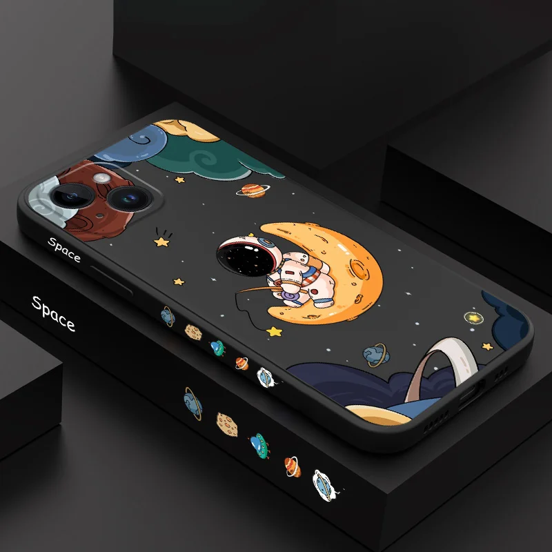 Flying-Astronauts-Phone-Case-For-iPhone-16-15-14-13-12-11-Pro-Max-Mini ...