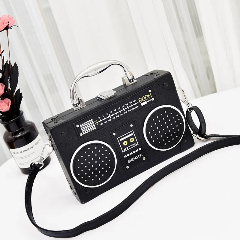 Retro-radio-box-style-pu-leather-ladies-handbag-shoulder-bag-chain ...