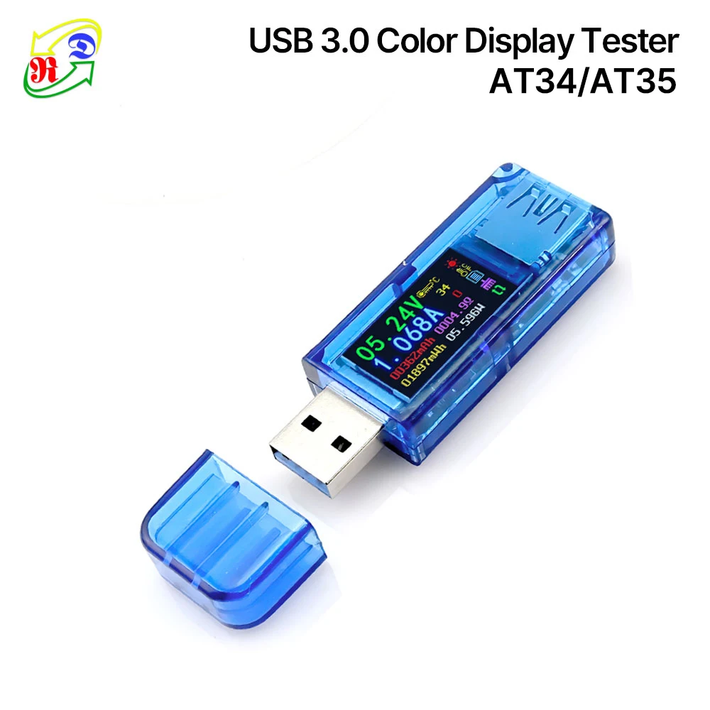 RD AT34 AT35 USB 3.0 color LCD Voltmeter ammeter voltage current meter ...