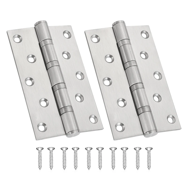 304 Stainless Steel Door Hinges with Ball Bearing, Non-Removable Pin ...