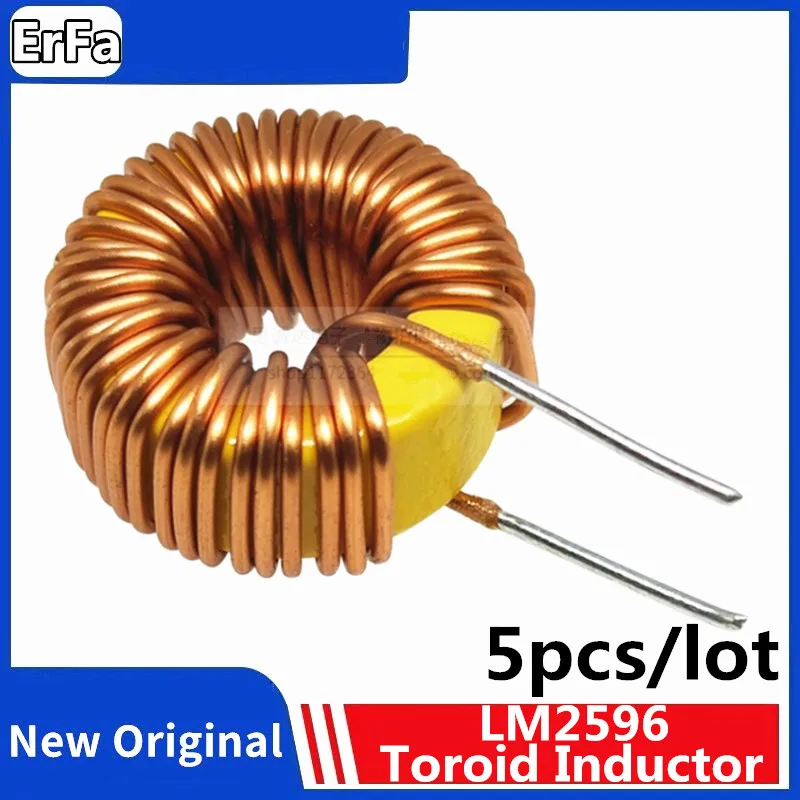 5Pcs-LM2596-Toroid-Inductor-3A-6A-Winding-Magnetic-Inductance-22uH-33uH ...
