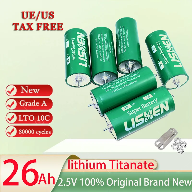 new-2-5V-26Ah-LTO-Battery-DIY-12V-24V-Battery-Pack-100-original-Lishen ...