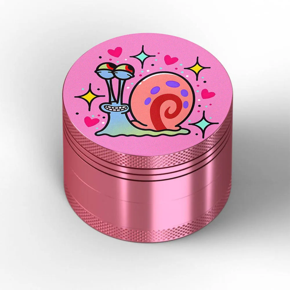 2023 Cartoon Pink Snail Pattern Grinder Pink DIY Tools Grass Spices ...