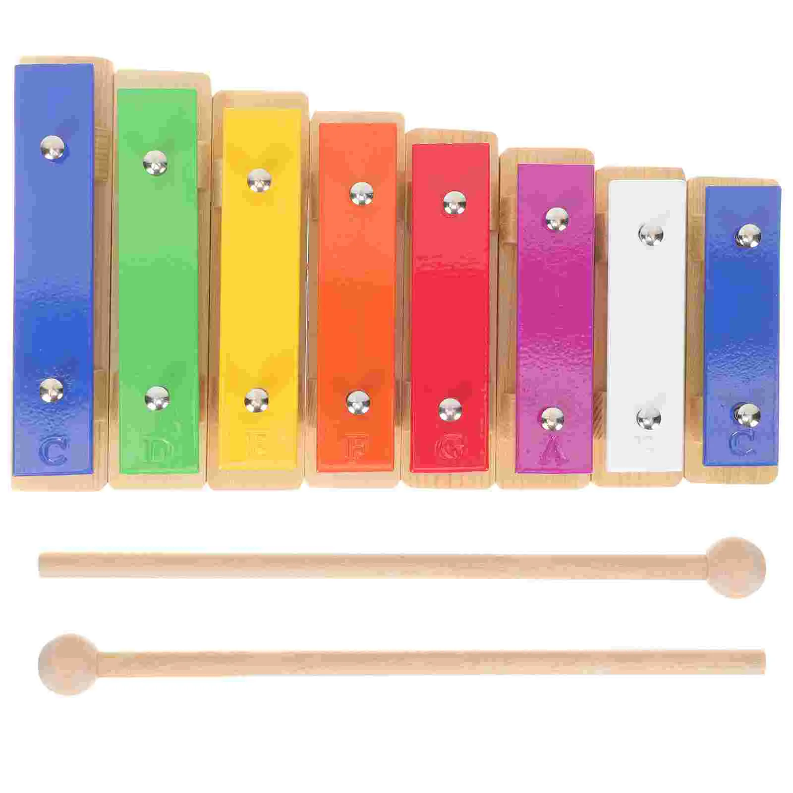 1 juego de instrumentos de percusión musicales, xilófono de madera de 8 ...