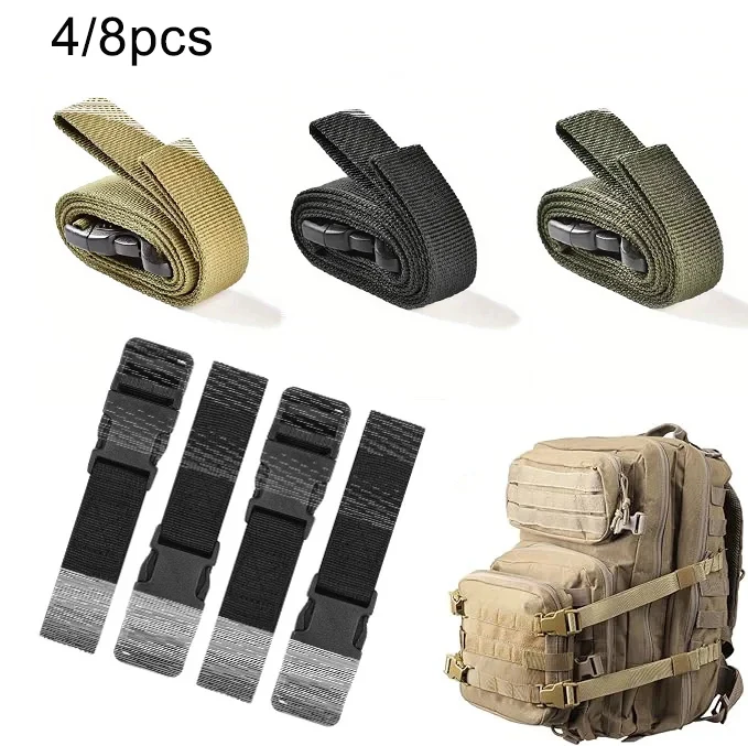 4/8pcs Tactical Backpack Shoulder Strap Compression Fastening System ...