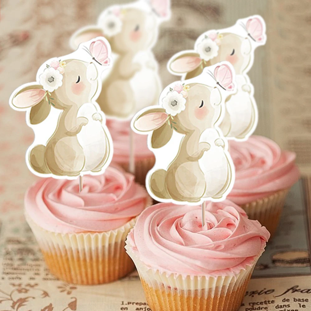 13pcs-Cute-Rabbit-Cake-Toppers-Bunny-Cutout-Cake-Decoration-DIY ...