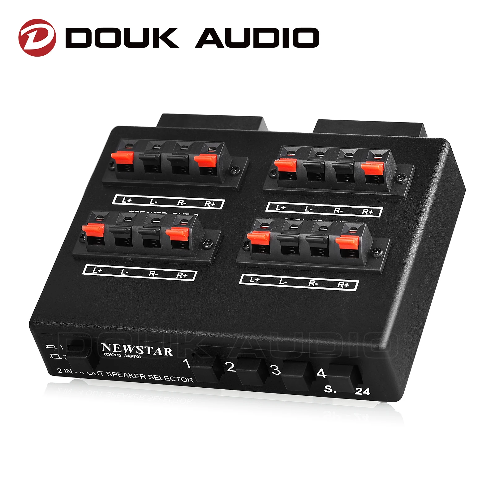 Douk-Audio-4-Port-Audio-Switcher-Box-2-IN-4-OUT-Manual-Stereo-Splitter ...