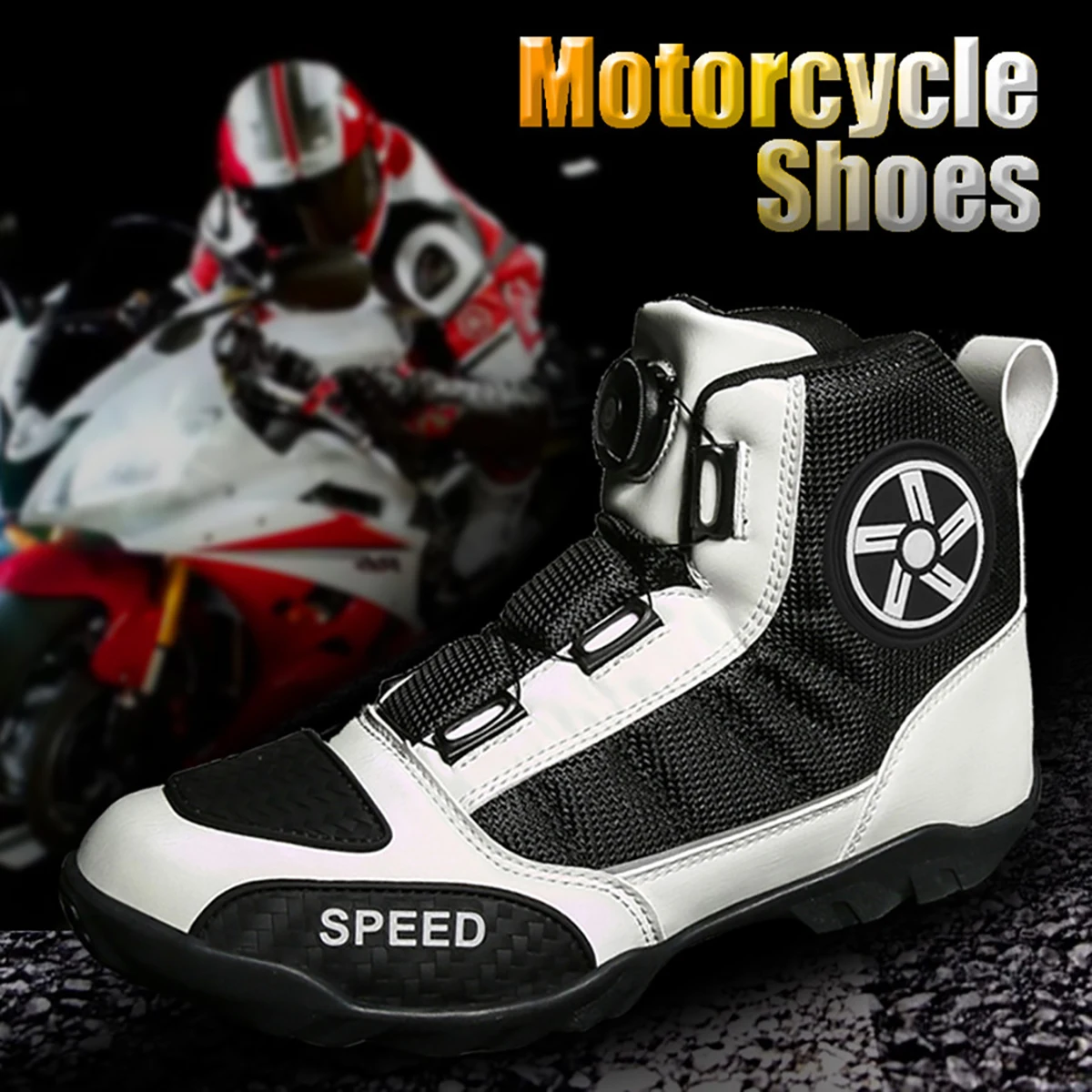 Men's motorcycle riding shoes motorcycle boots mesh cloth microfiber ...