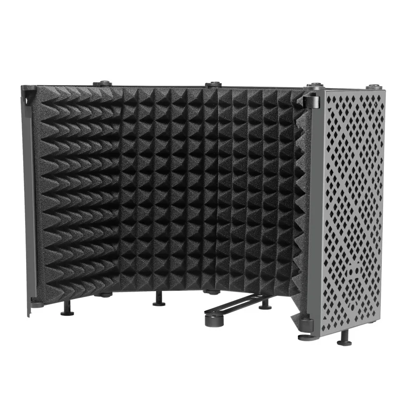 Adjustable-5-Panel-Microphone-Isolation-Shield-Foldable-Studio ...
