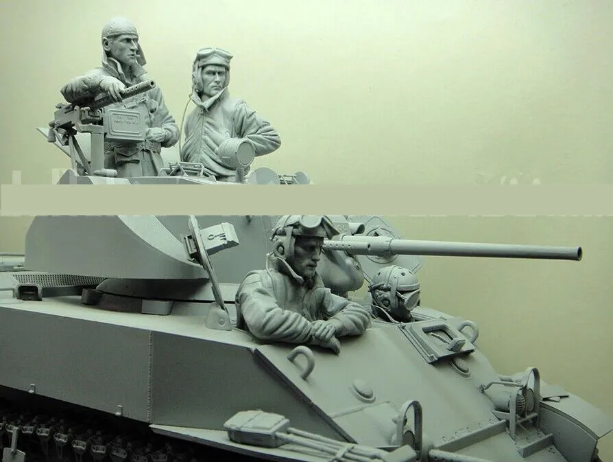 1:16 Resin Figure Model Kit Unassambled Unpainted 16352(4 figure NO tank)