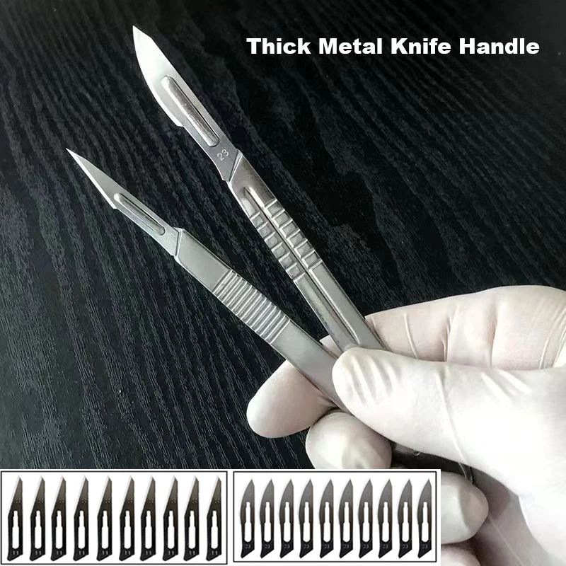 20pcs 11# 23# Carbon Steel Blades Sharp Scalpel Blades Thick Metal ...