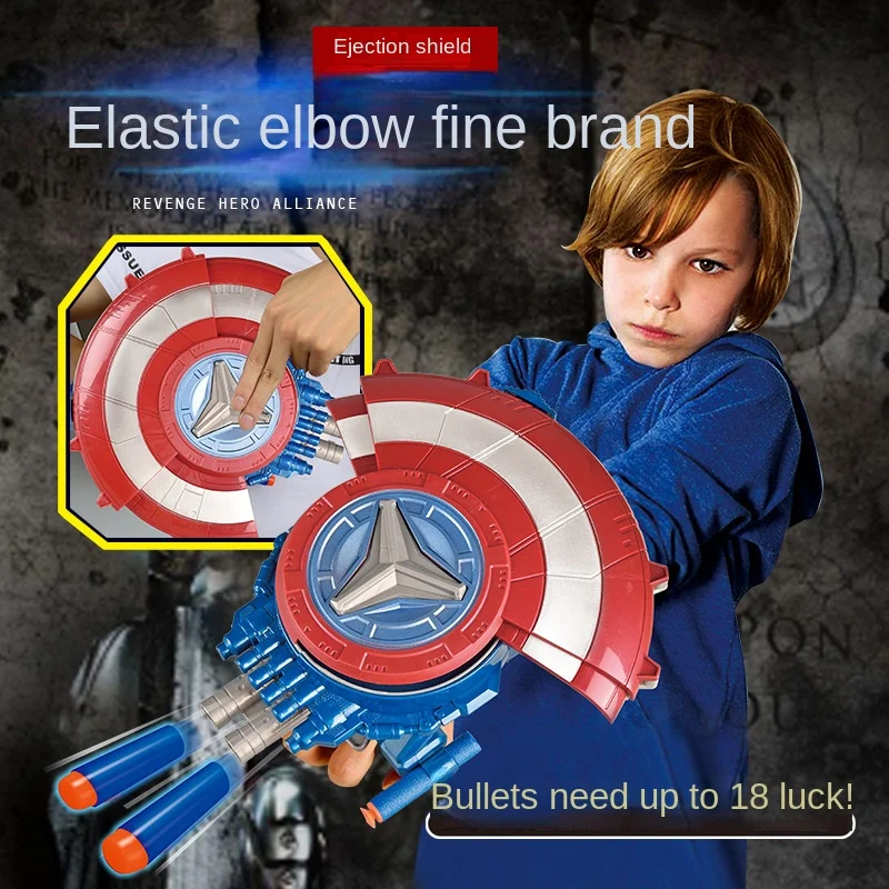 Marvel Captain America Shield Figure Toy Launcher Shooting Boy Kids ...
