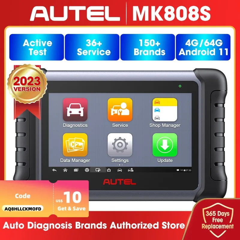 Autel maxicom mk808 mk808s obd2 scanner automotivo ferramenta de ...