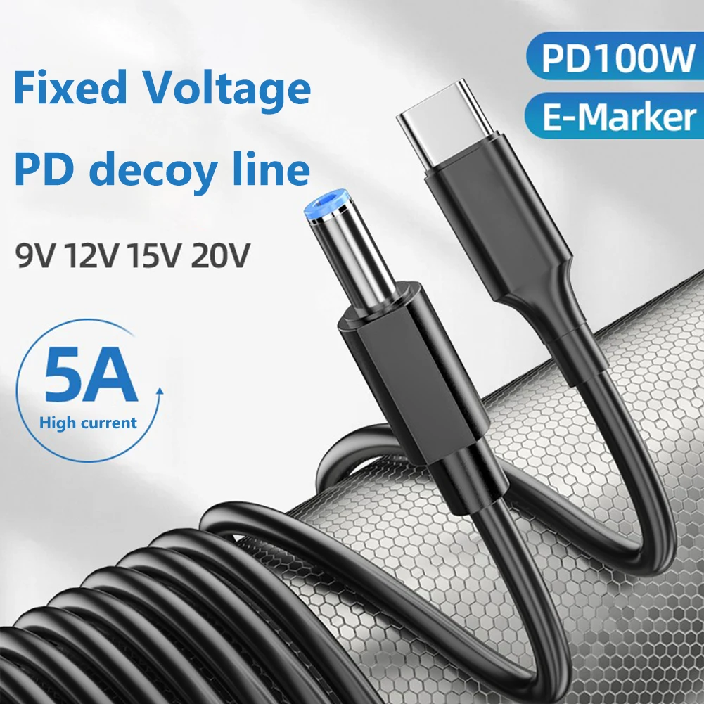 USB C Type C PD to 9V 12V 15V 20V 5.5x2.5mm Power Supply Cable for ...